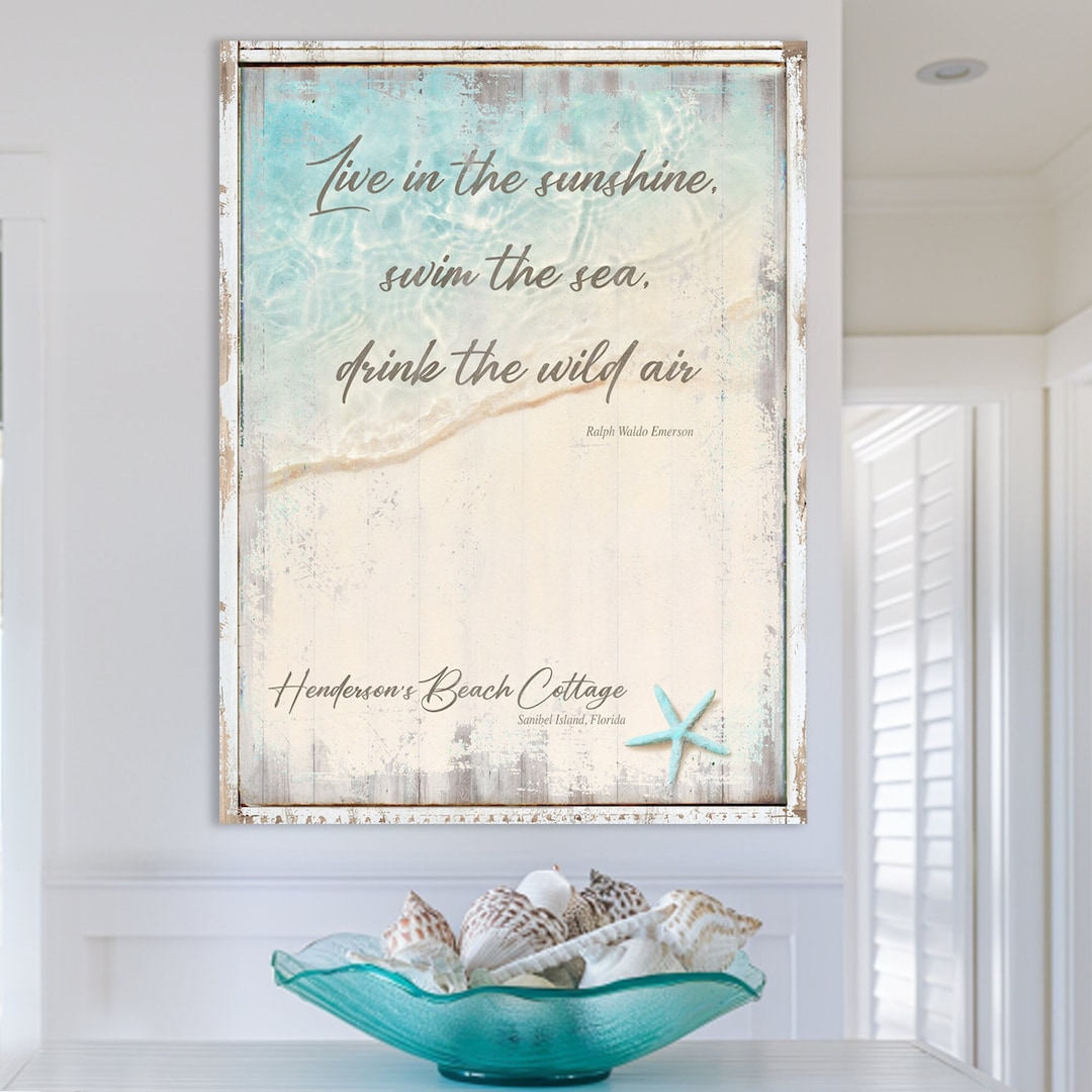 Coastal Wall Decor, Beach House Wall Decor, Beach House Sign,beach Sign ...