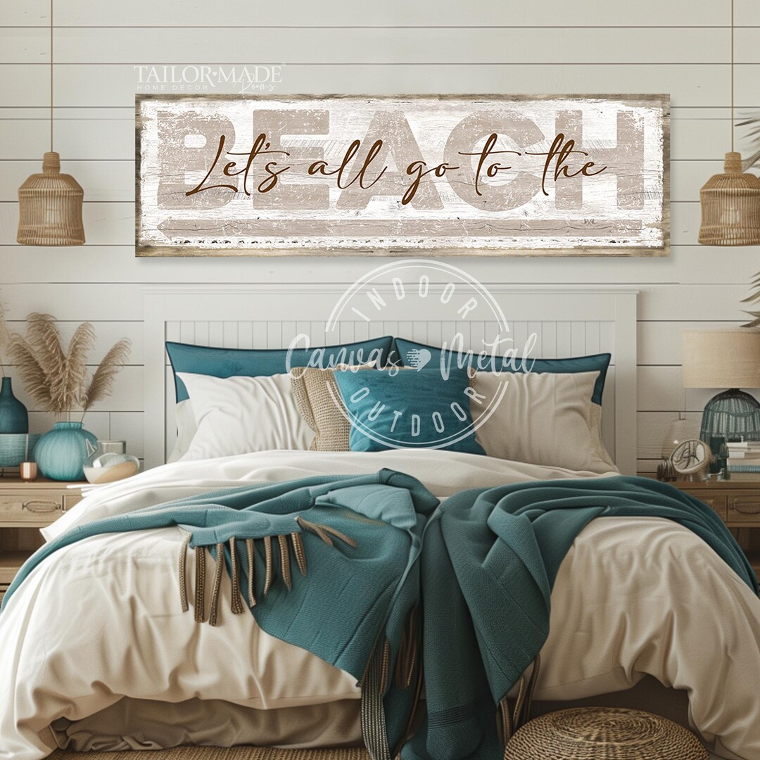 Beach House Sign, Coastal Wall Decor, Beach Wall Art, Coastal Wall Art ...