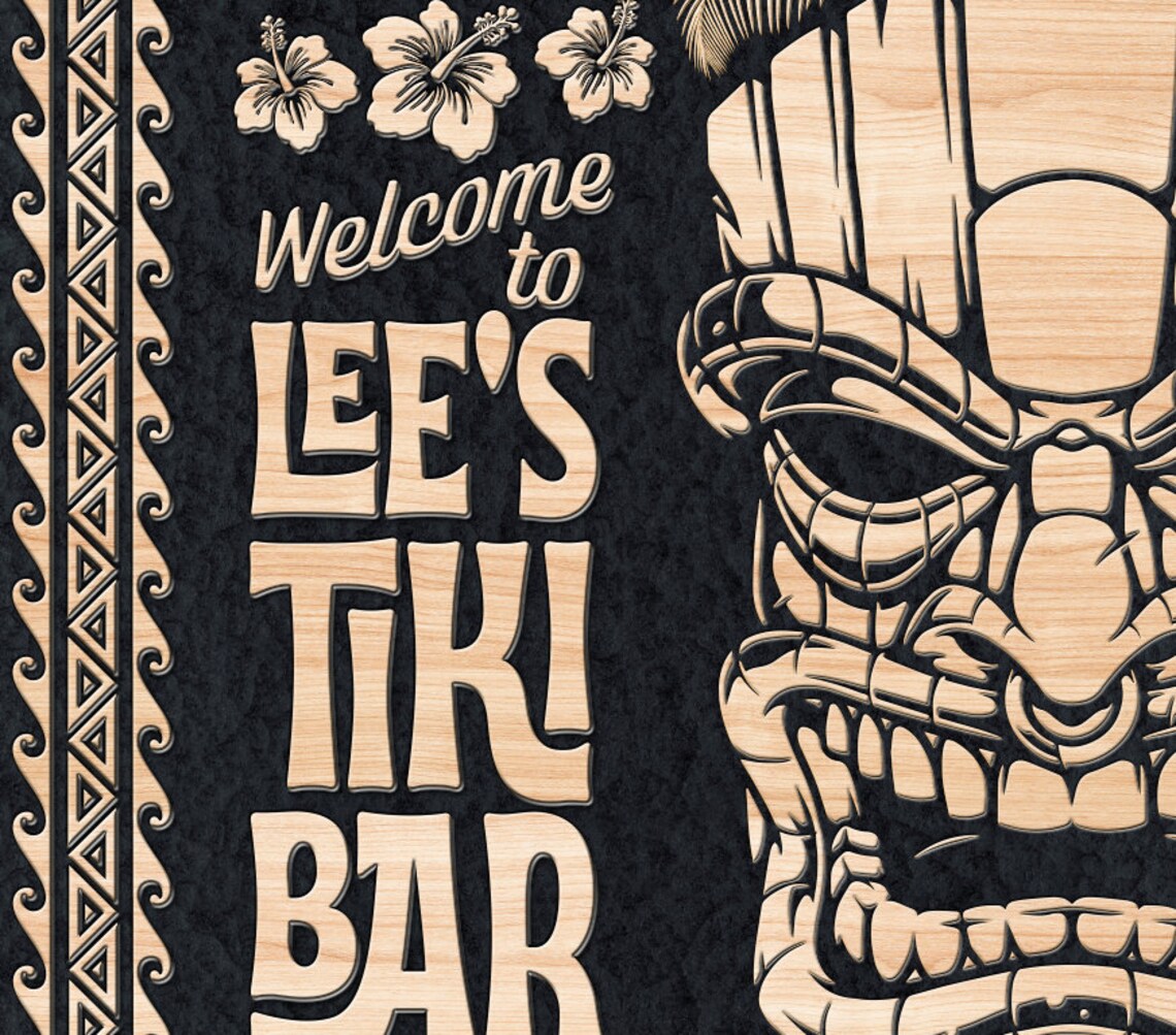 Tiki Bar Signcustom Tiki Bar Signpool and Patio Signsbar - Etsy