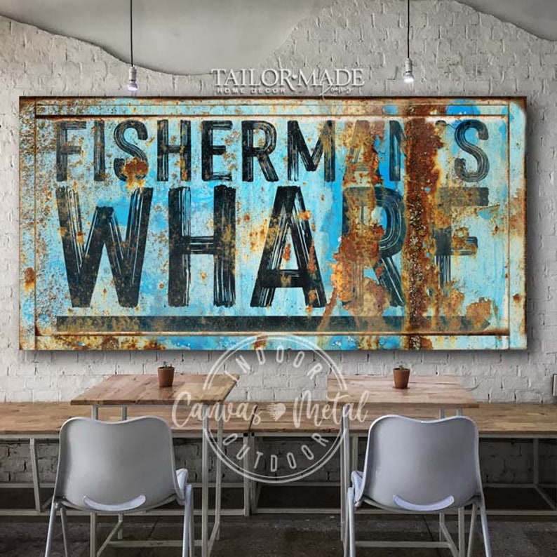 Coastal Wall Decor, Restaurant Signs, Wharf Sign, Beach Sign,beach ...