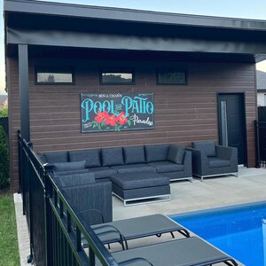 Pool and Patio Sign, Personalized Pool Sign, Custom Pool Sign,patio ...
