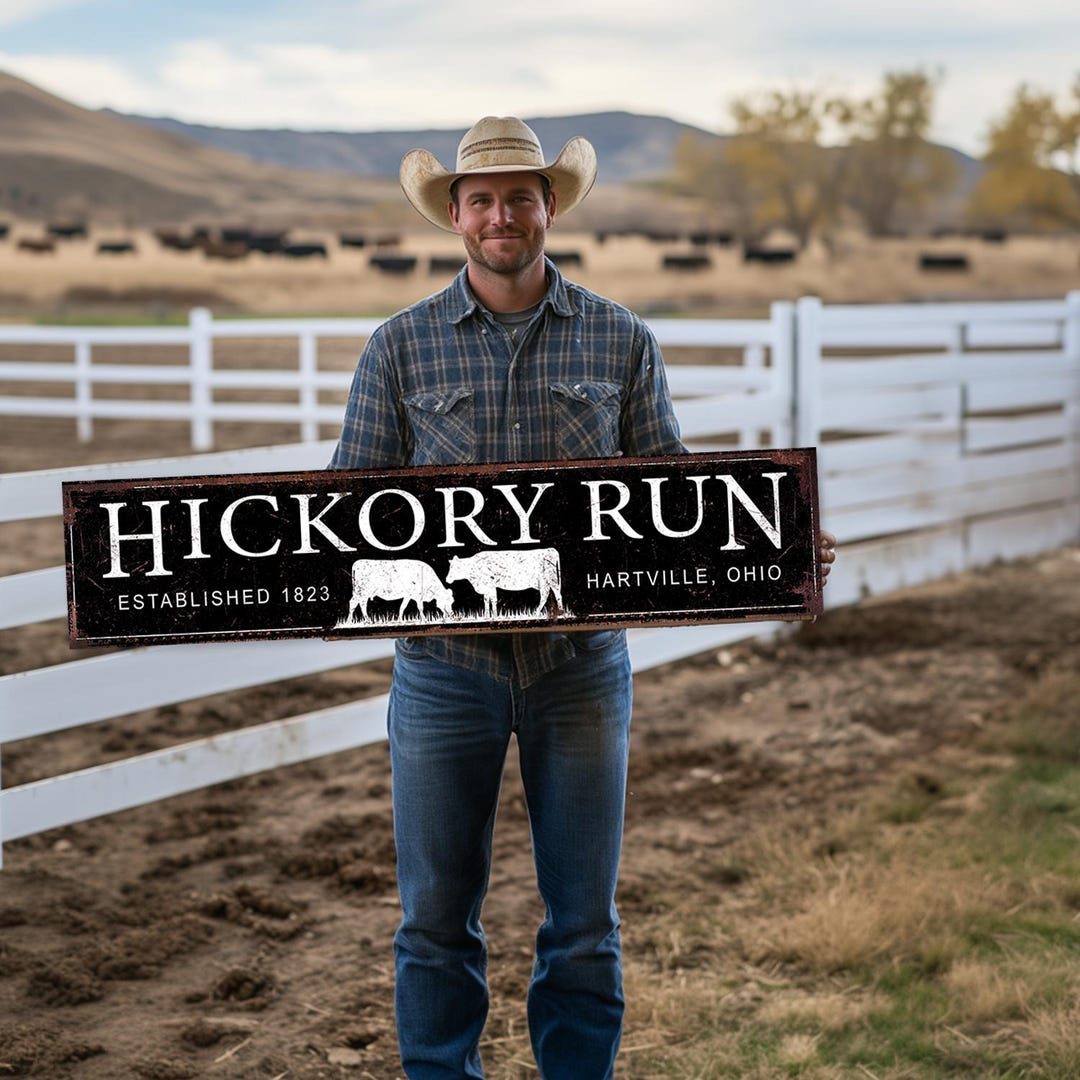 Barn Sign, Large Metal Sign, Ranch Signs, Farm Entrance Signs, Cattle ...