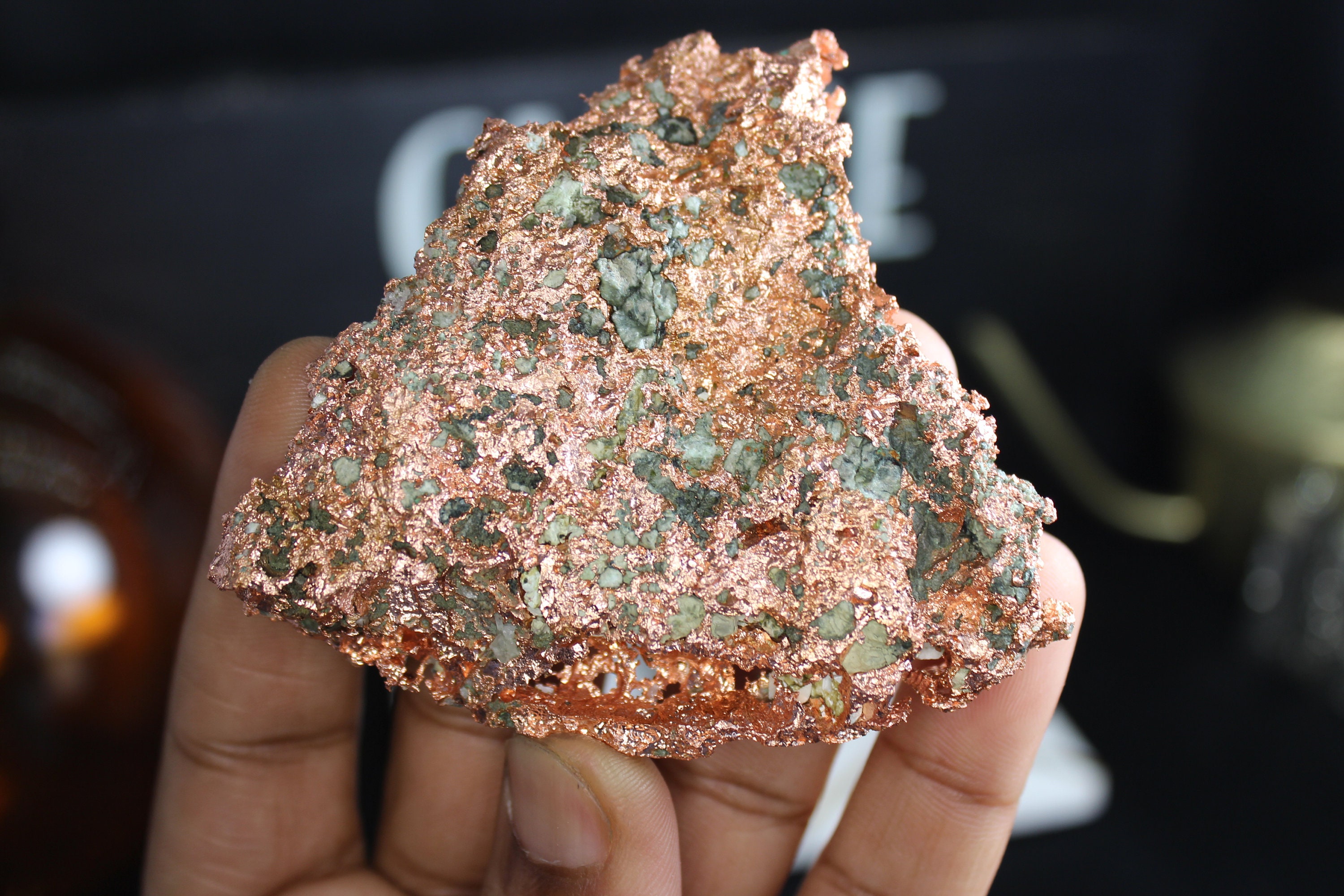 Michigan Copper With Basalt Specimen From Keweenaw Peninsula Copper ...