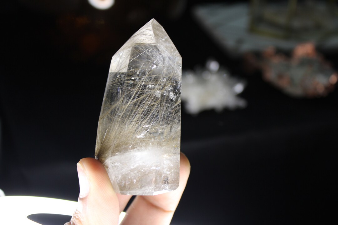 Gorgeous Golden Rutilated Quartz Point, Rainbow Rutile Quartz Generator ...