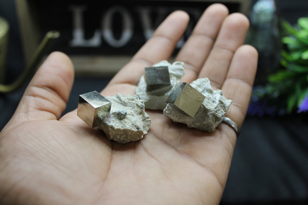 Natural Perfect Pyrite Cubes on the Matrix From Navajún Spain - Etsy