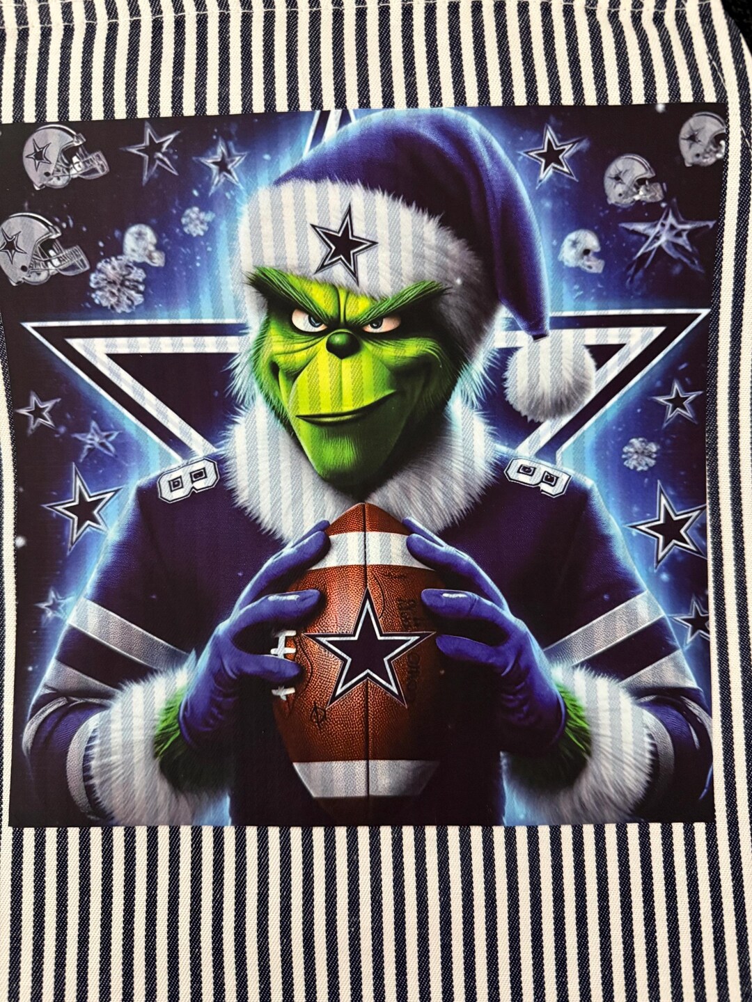 Adult Dallas Cowboy Grinch Pen Stripe Apron - Etsy