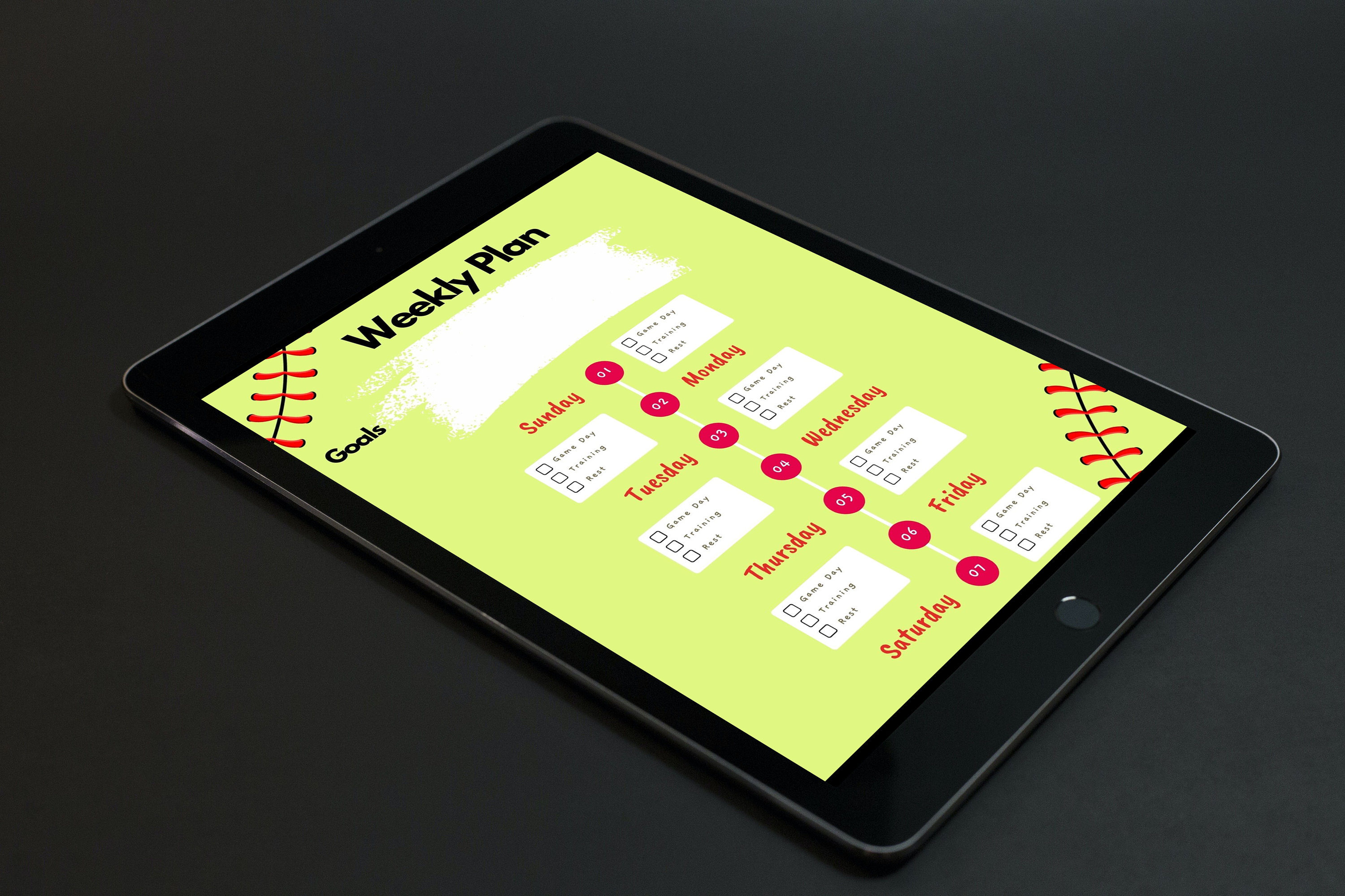Softball Weekly Training Planner - Instant Download - Etsy