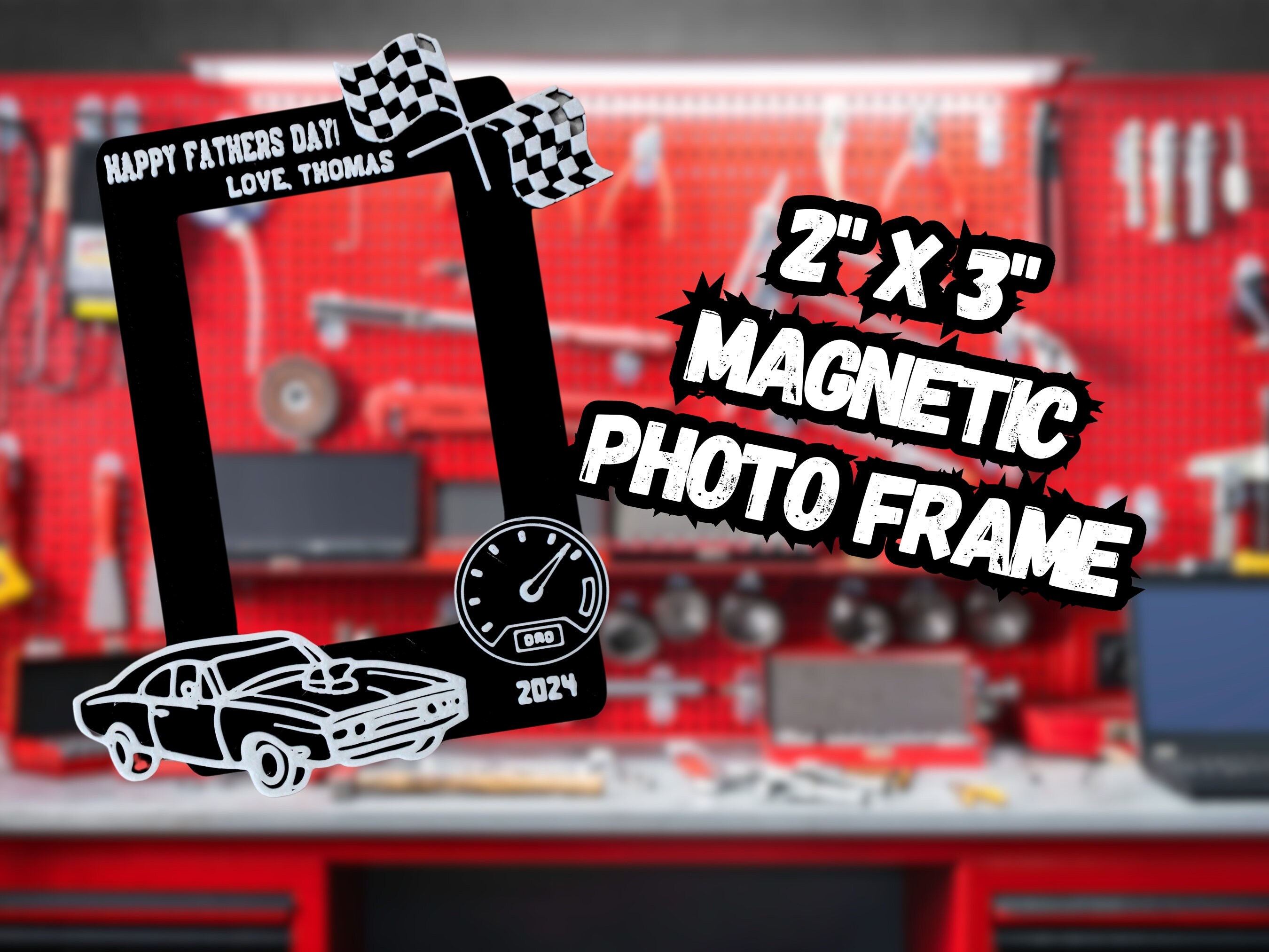 Fathers Day RACECAR Gift Personalized Photo Frame for Fathers Day ...