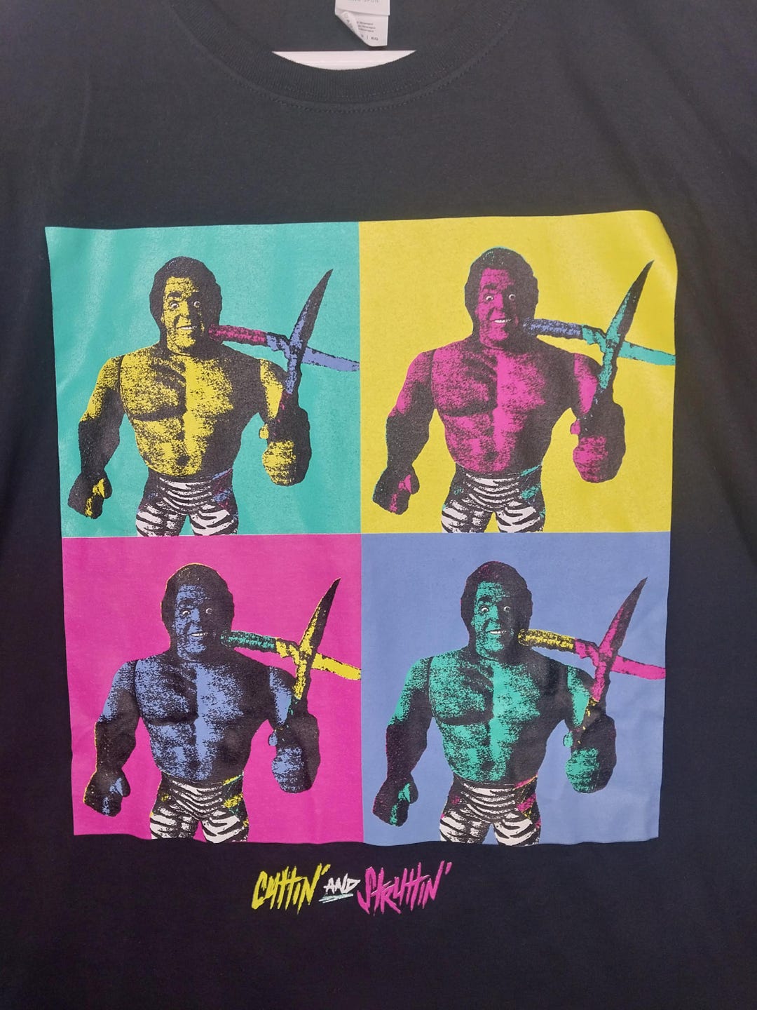 Brutus Beefcake XL T-shirt Cuttin' AND Struttin' Graphic Tee Wrestling ...