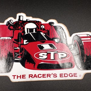 70's STP Racers Edge Mario Andretti Promotional Sticker | Etsy