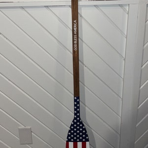 American Flag Wood Canoe Paddle - Etsy