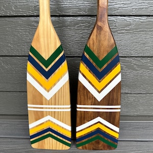 Custom Wood Canoe Paddle | Hand Painted Wall Art | Lake House Decor ...