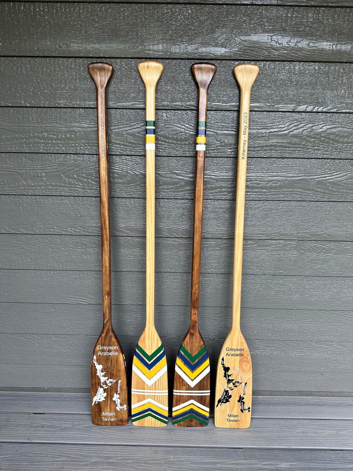 Custom Wood Canoe Paddle | Hand Painted Wall Art | Lake House Decor | Personalized Oar - Etsy