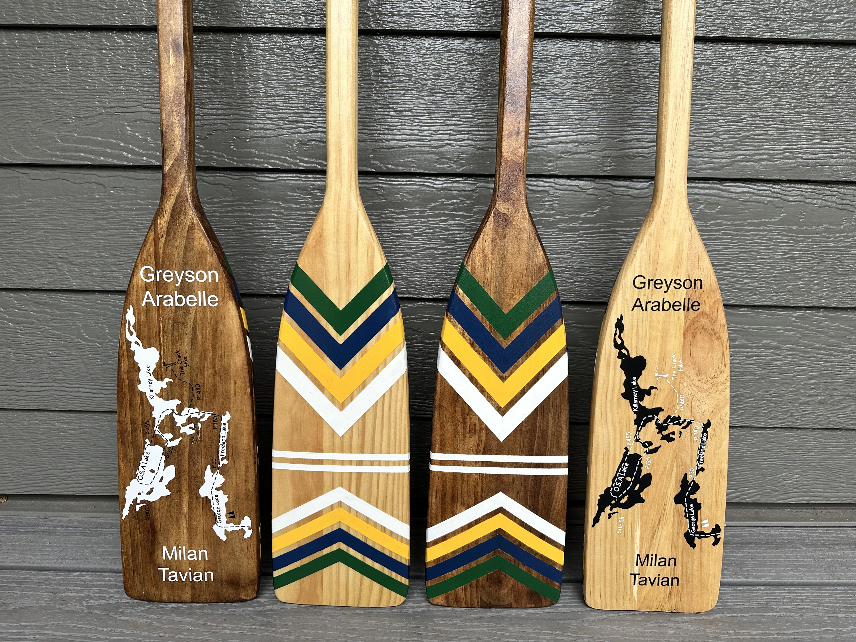 Custom Painted Wood Canoe Paddle - Etsy