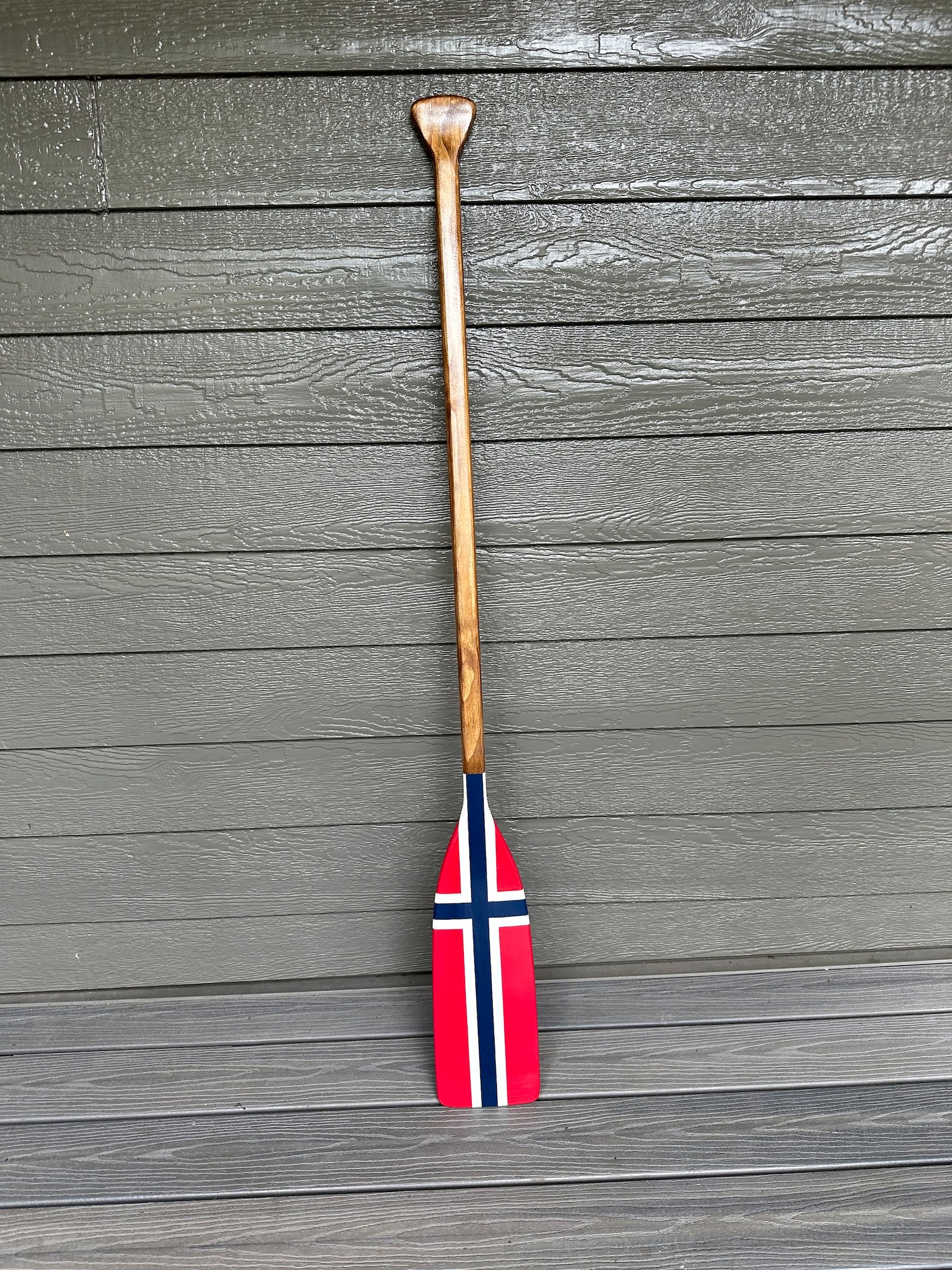 Norwegian Flag Wood Canoe Paddle - Etsy