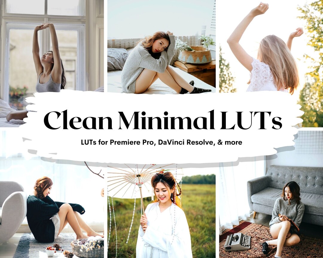 20 Minimal Clean Luts Pack for Video and Color Grading | Video Luts for ...