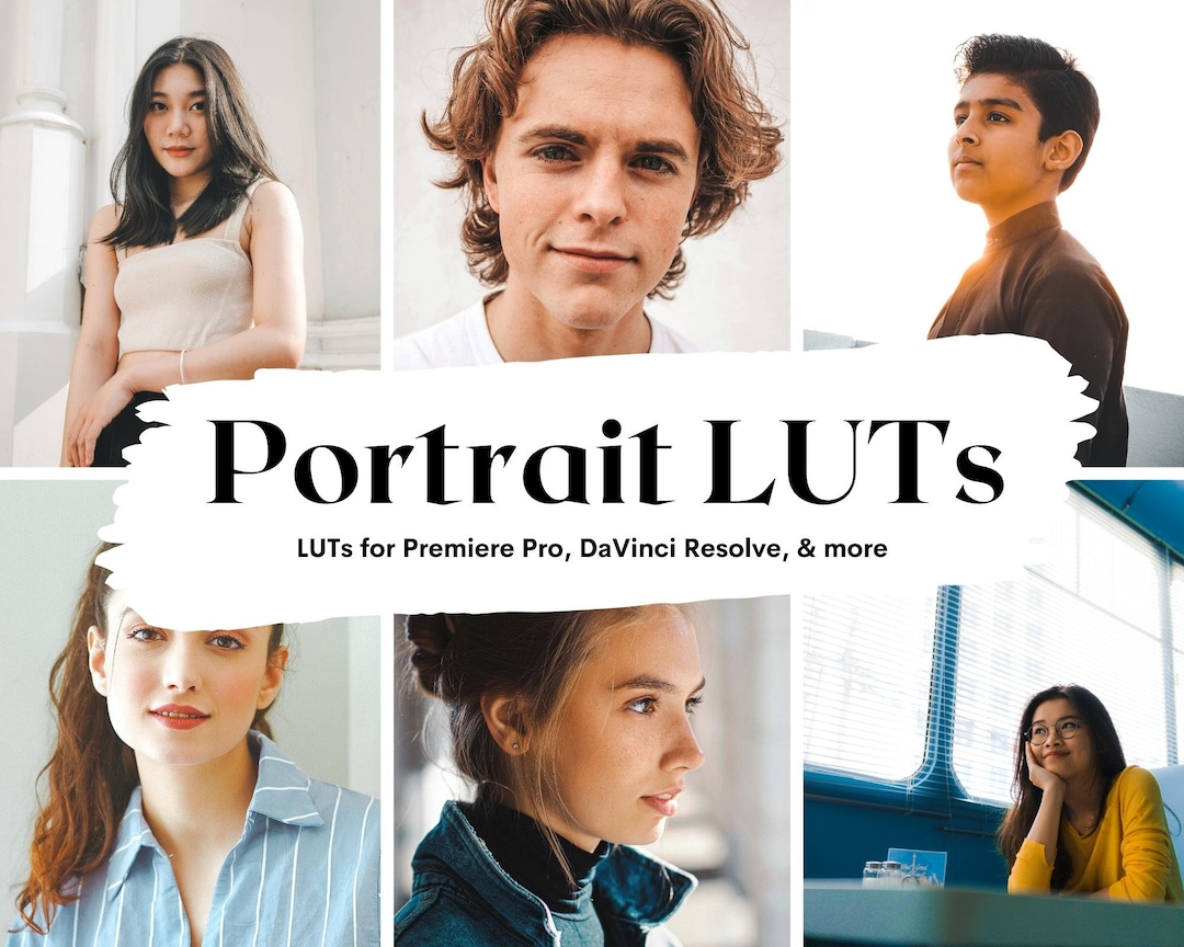 5 Portrait Luts Pack for Video and Color Grading | Video Luts for Final ...