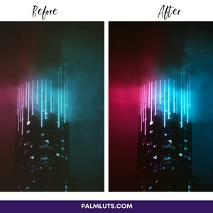 Neon Glow Luts Pack | Video Color Grading Presets (PDF Instructions) - Etsy
