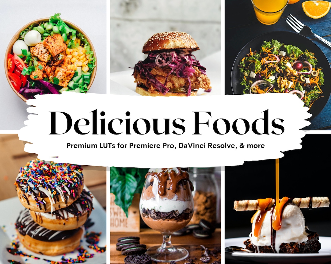 Delicious Foods Luts | Video Color Grading Presets (PDF Instructions ...
