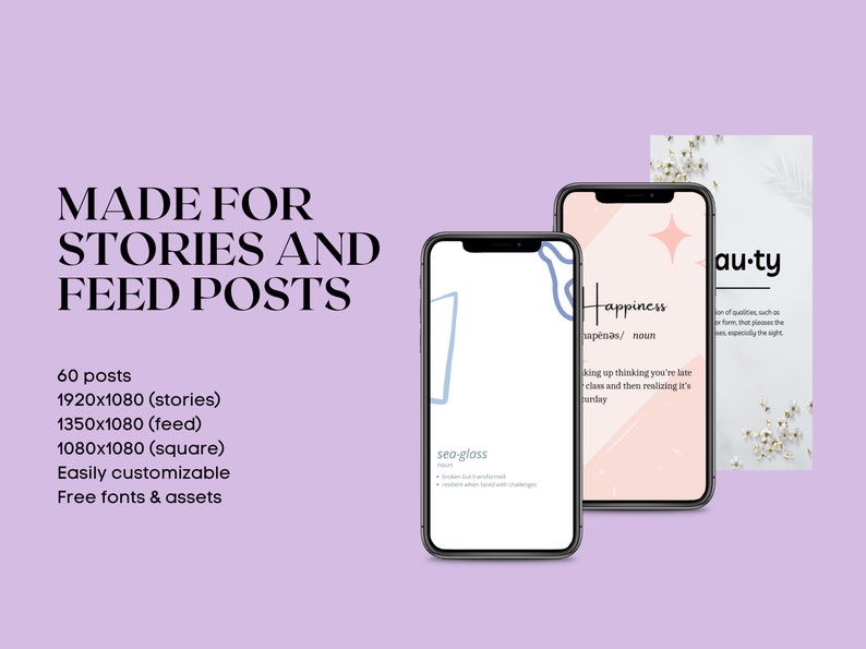 Word Definitions Instagram Collection for Canva Canva - Etsy