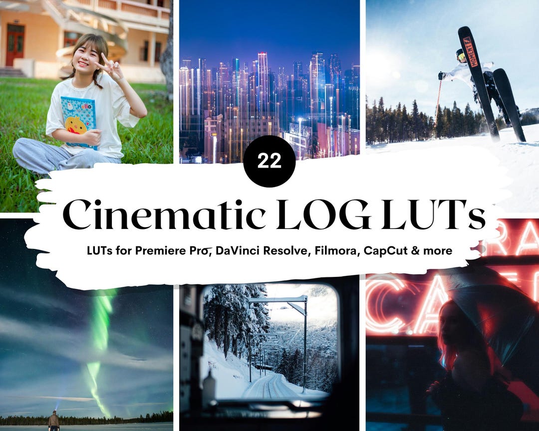 22 Cinematic LOG Luts | Video & Photo Color Grading (PDF Instructions ...