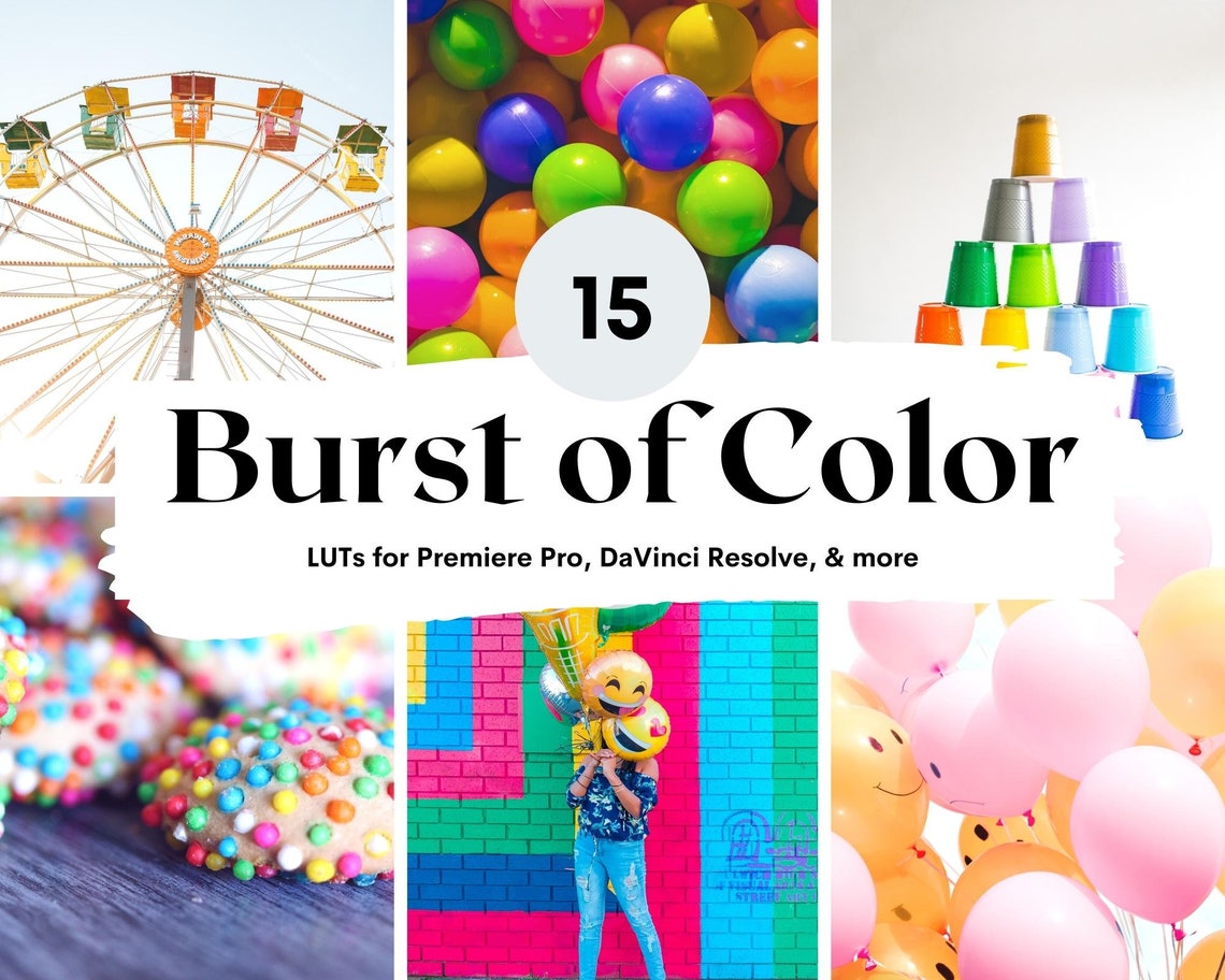 15 Bust of Color Luts Pack for Video and Color Grading Video - Etsy