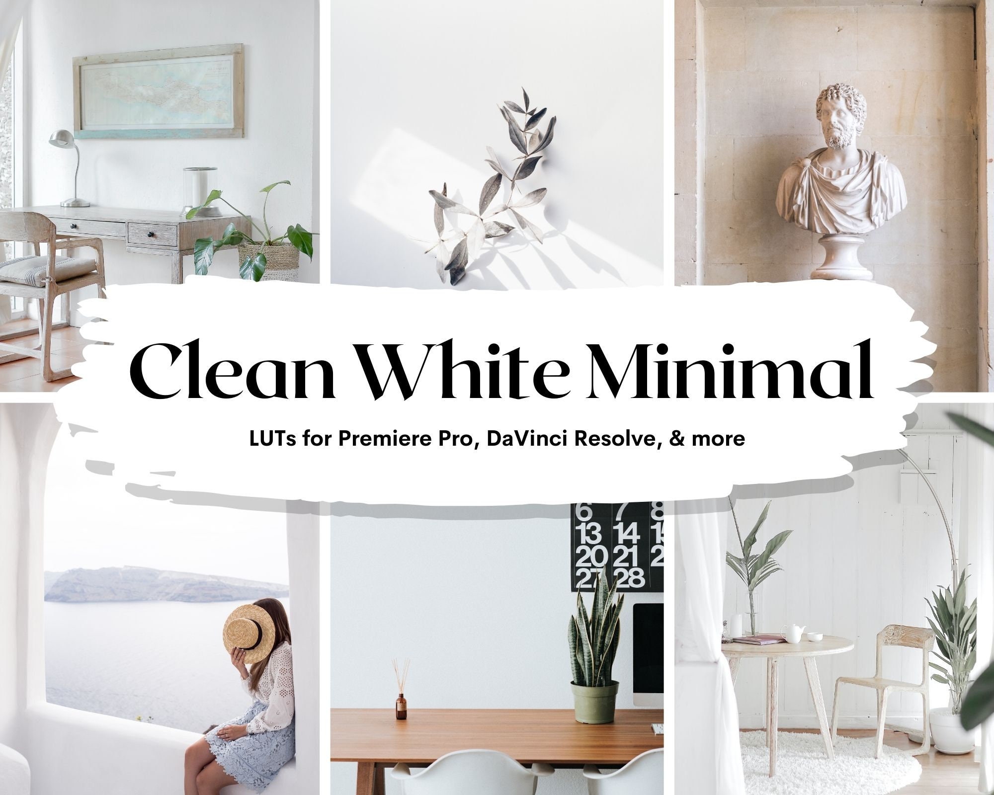16 Clean White Minimal Luts Pack for Video and Color Grading Video Luts ...