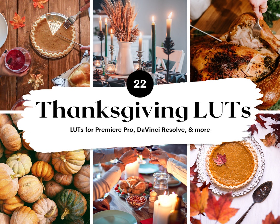 Thanksgiving Luts Pack | Video & Photo Color Grading (PDF Instructions ...