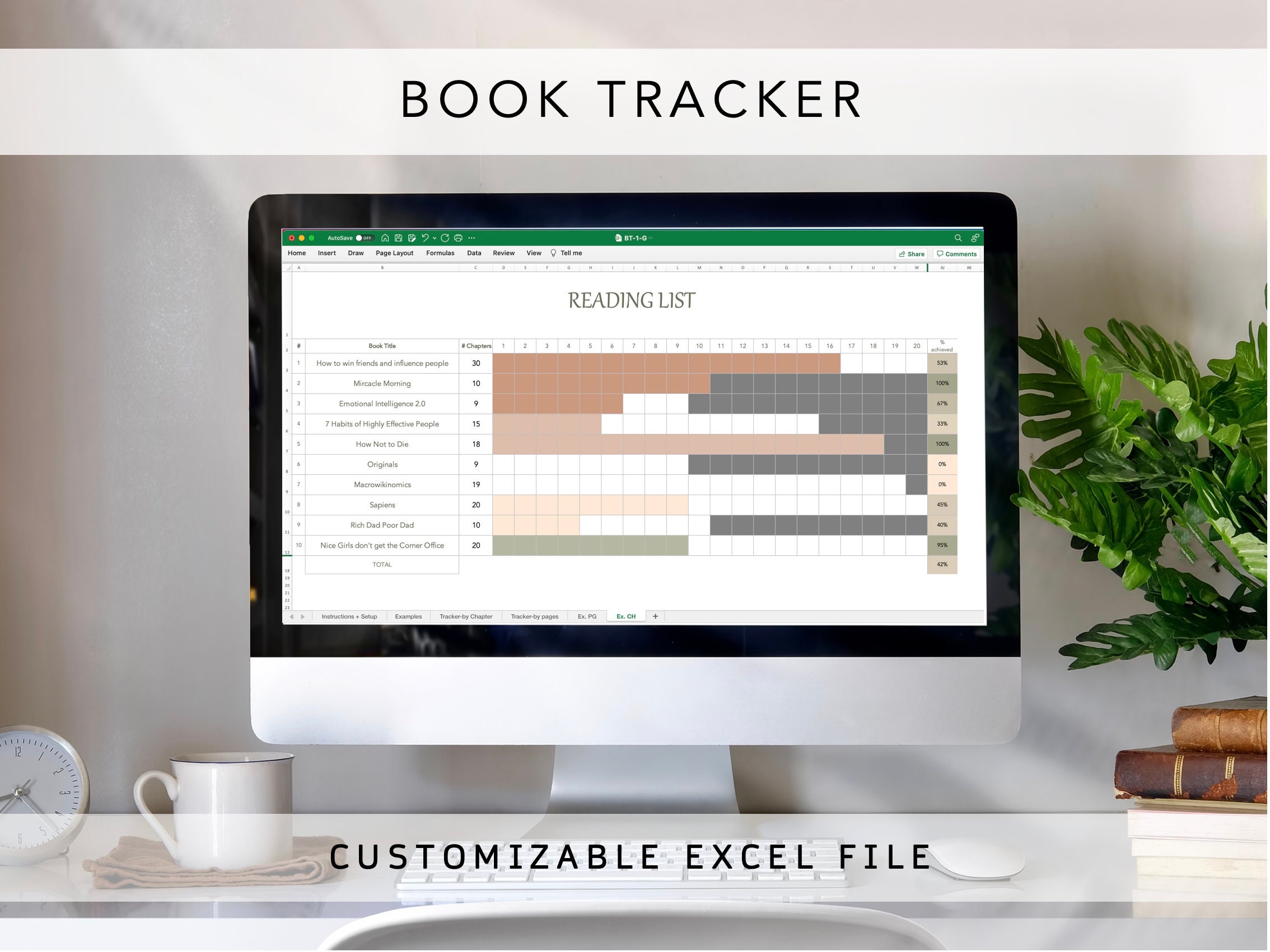 Reading Tracker - Book Tracker - Reading List by Chapters or by Pages ...