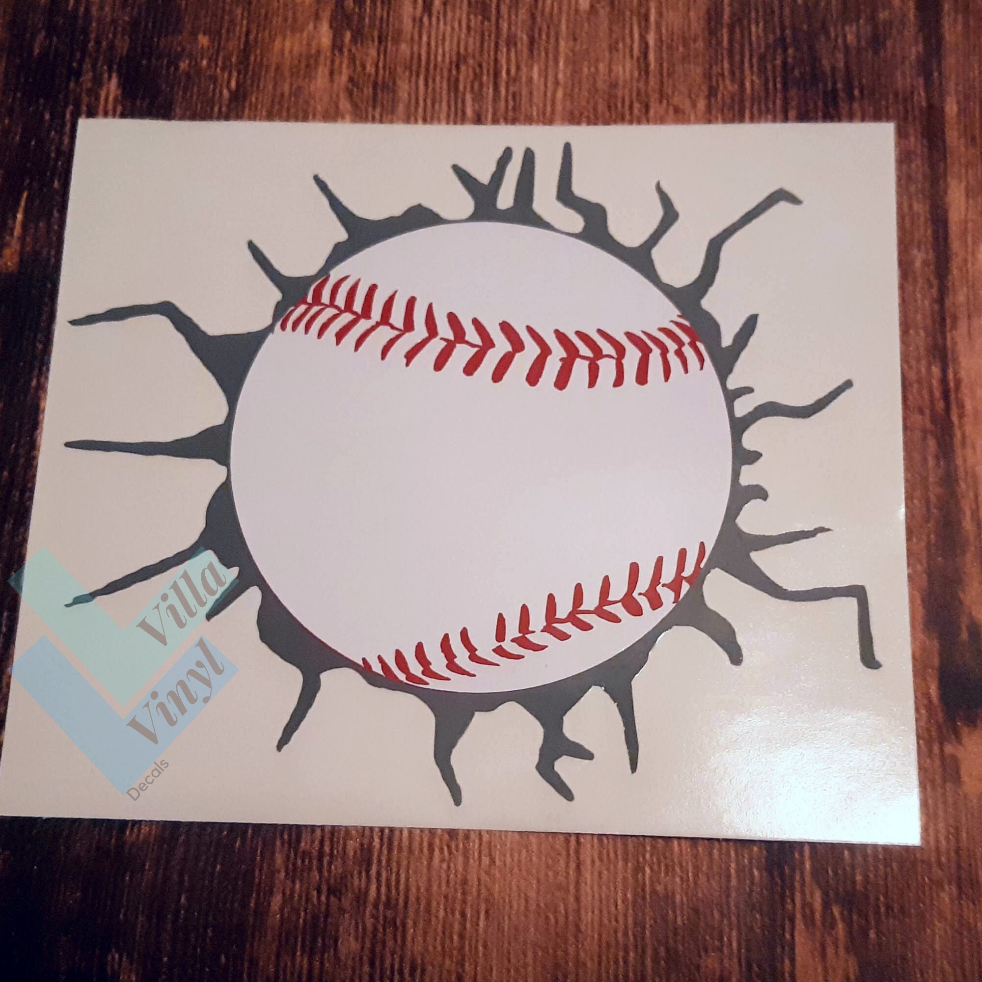 Laptop Baseball crack Sports vinyl stickers Baseball decal Electronics ...