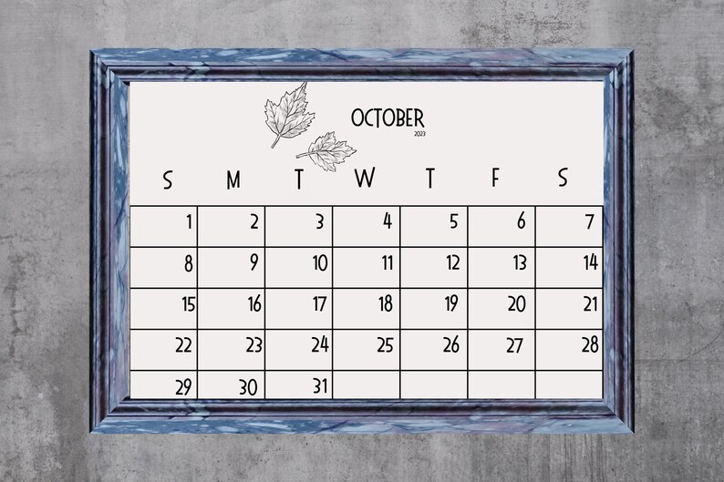 2023 Calendar Printable A4, Letter Landscape Printable Calendar 2023 ...