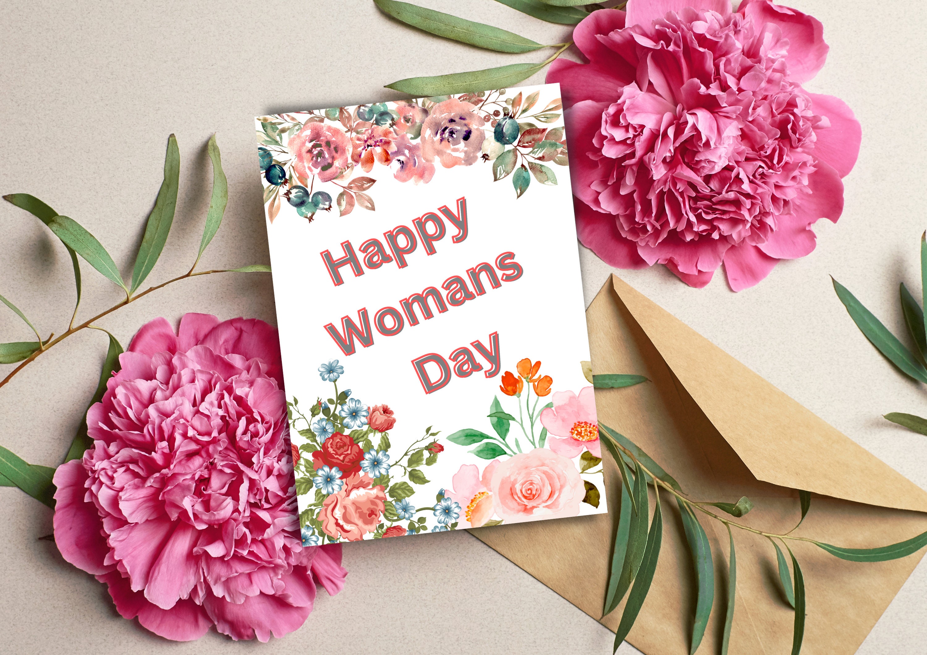 Women Day Greeting Card / Happy International Women's Day / Printable ...