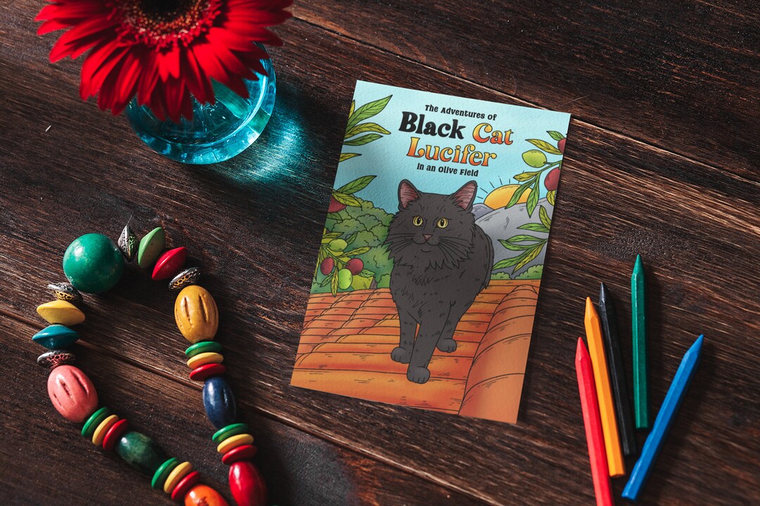 Kids Coloring Book, Fairy Tale Book, Color and Read, Kids Tale. Cat ...