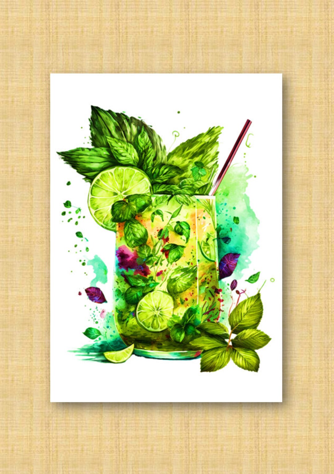 Postcard Cocktail, Birthday Card, A6 400g, Holiday Card, Party ...