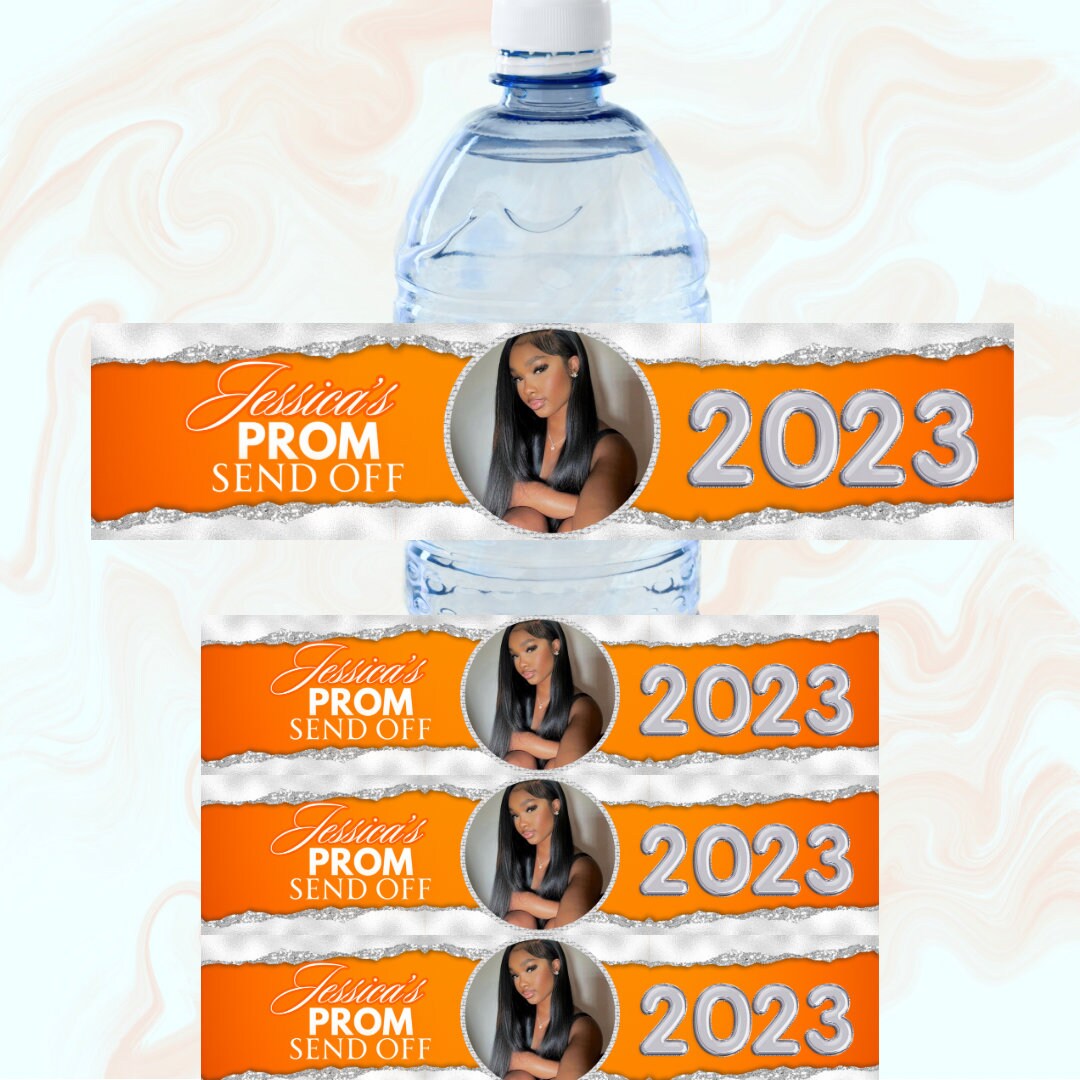 Water Bottle Label , Prom Send off Water Bottle Label , Editable ...