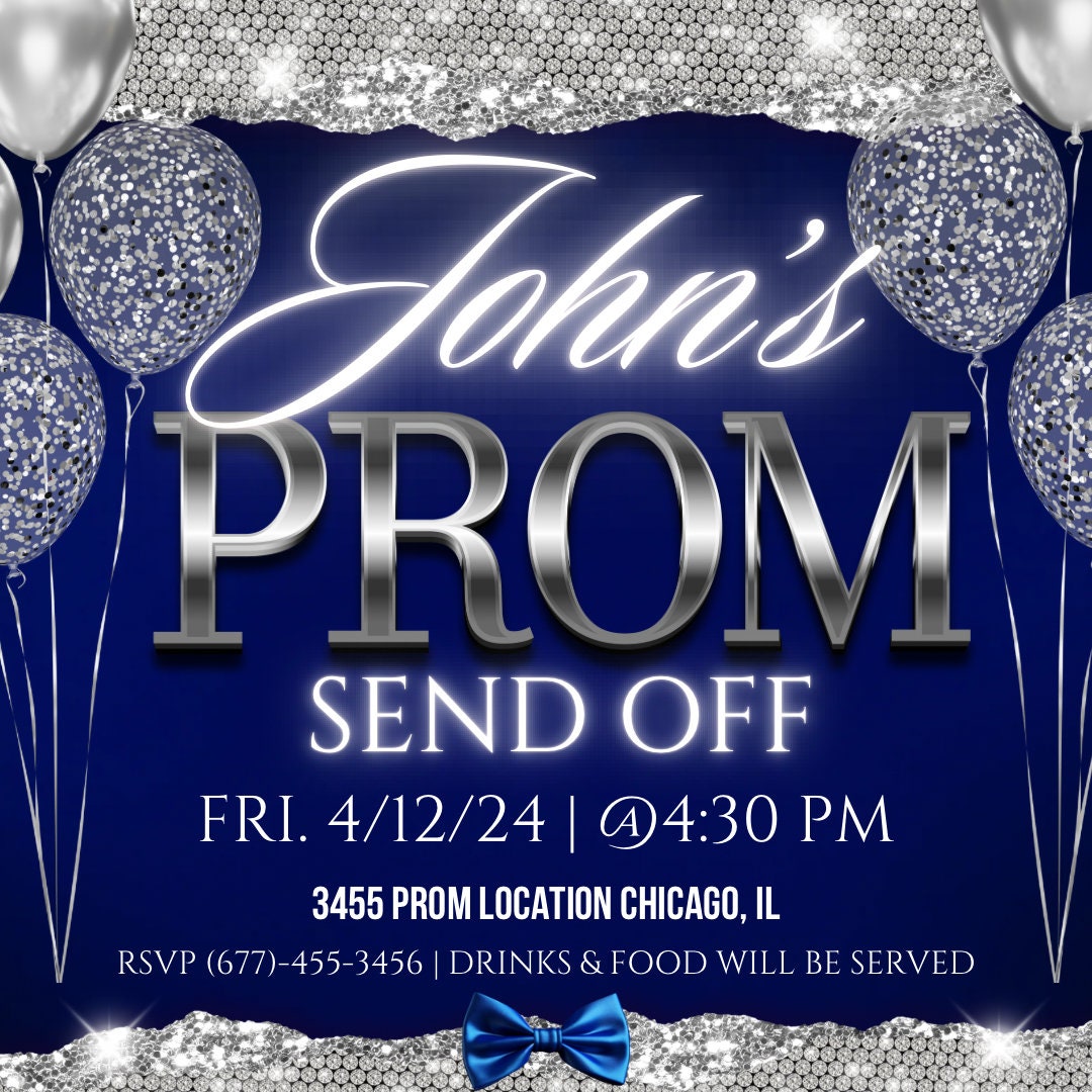 Prom Stand off Invite , Editable , Digital Download, Canva , Printable ...