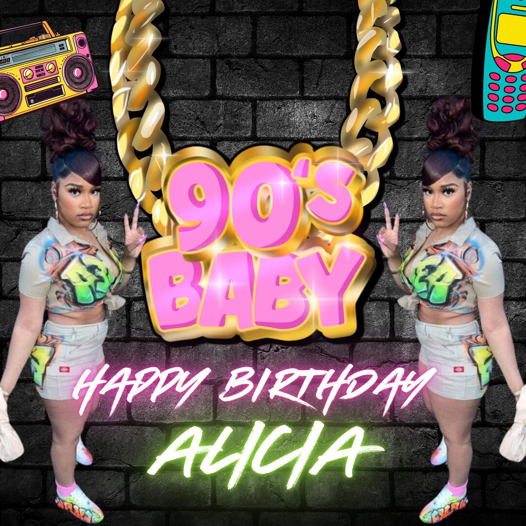 Freaknik Birthday Backdrop , Editable , Digital Download, Printable ...