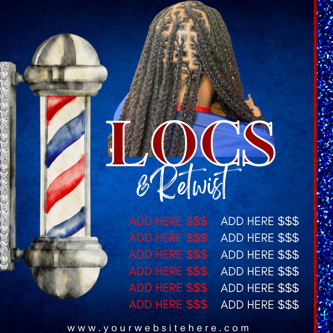 Locs & Styles Flyer ,social Media Dread Locks Flyer ,hair Flyer, Braids ...
