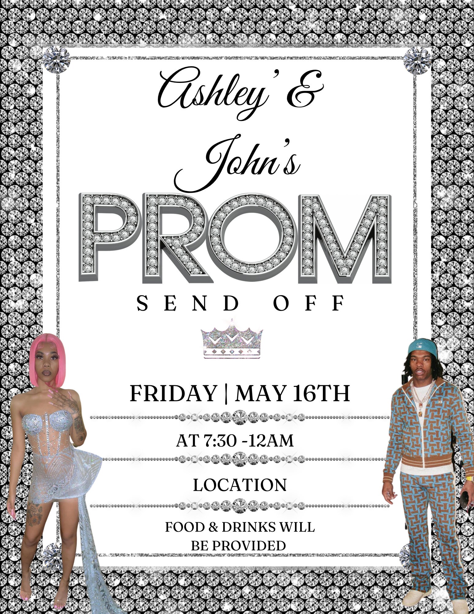 Prom Send off Invite Flyer , Invitation, Editable, Digital Download ...