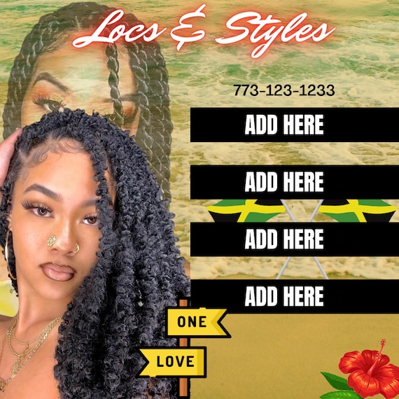Locs & Styles Flyer social Media Dread Locks Flyer hair - Etsy