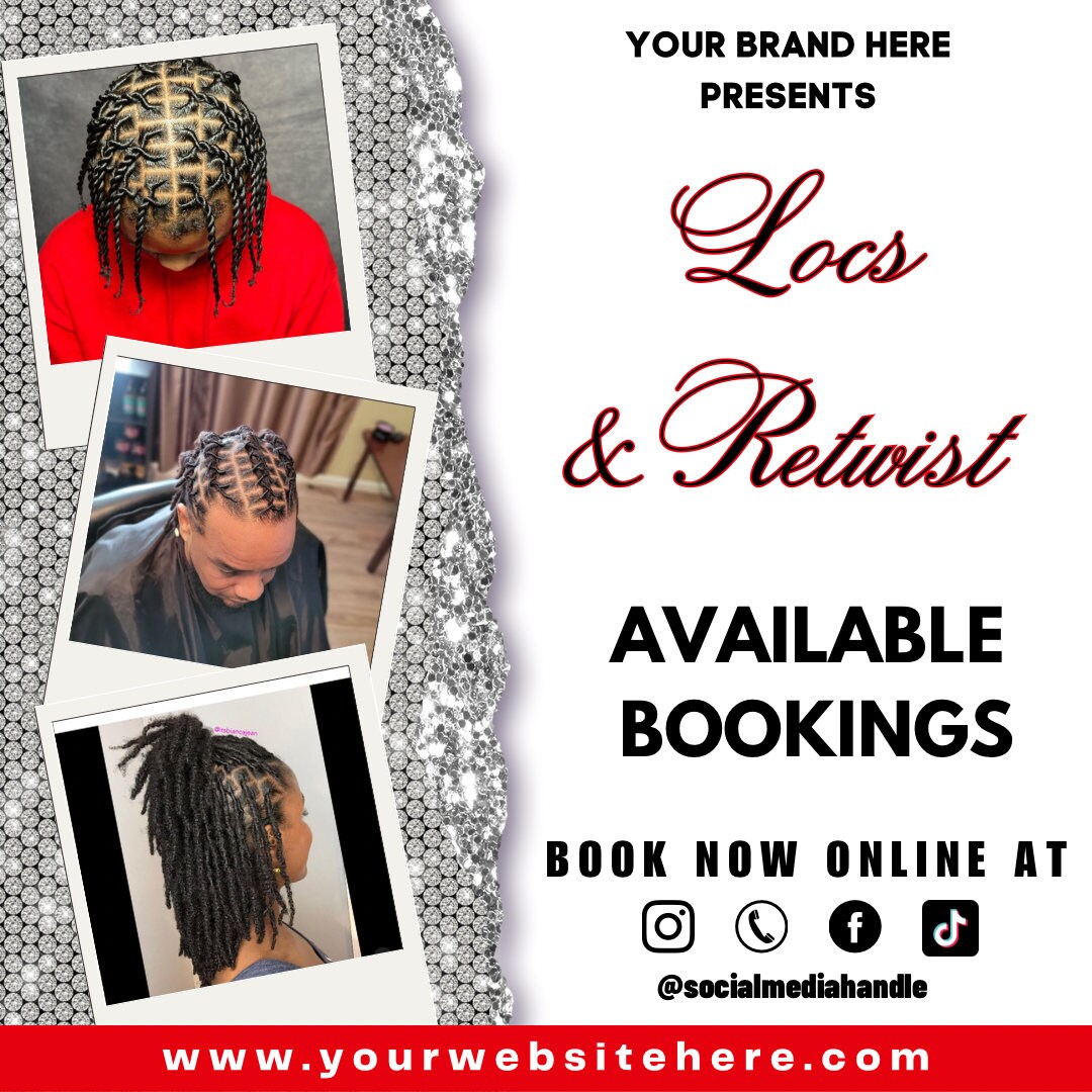 Locs & Styles Flyer ,social Media Dread Locks Flyer ,hair Flyer, Braids ...
