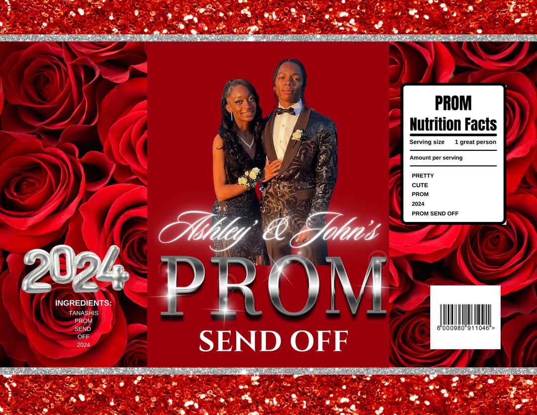 Prom Send off Chip Bag Label , Digital Download, Canva , Editable ...