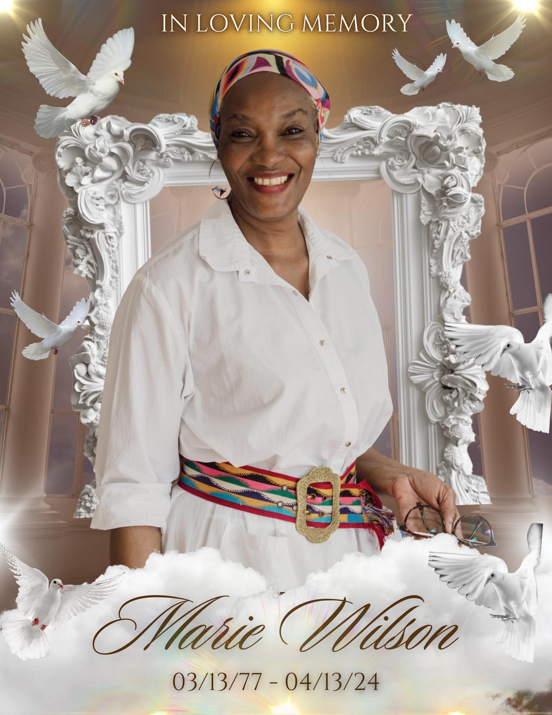 In Loving Memory Canva Template , Funeral Announcement, Digital ...