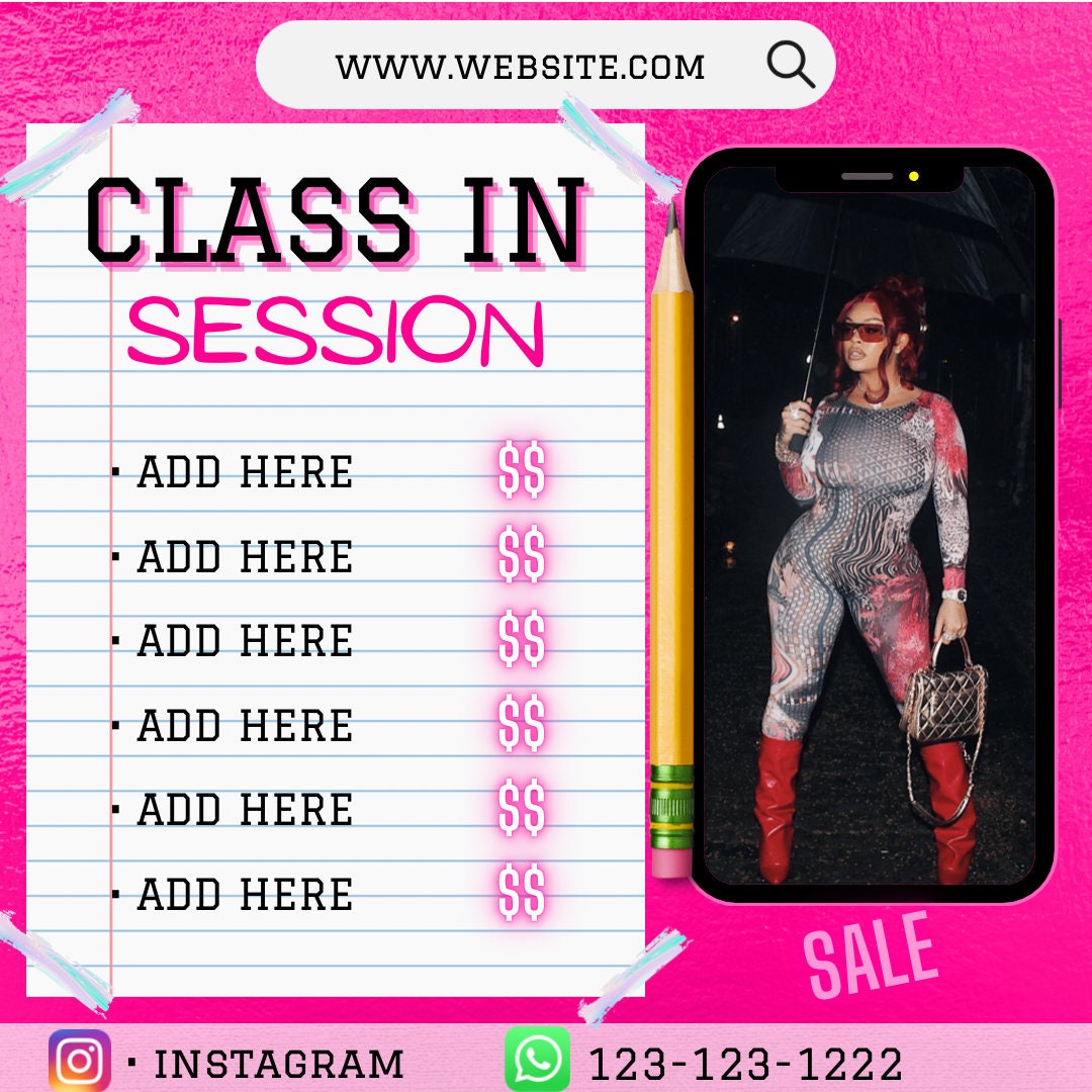 Class in Session Flyer, School Flyer, Classroom Flyer, Sale Flyer, Shop ...