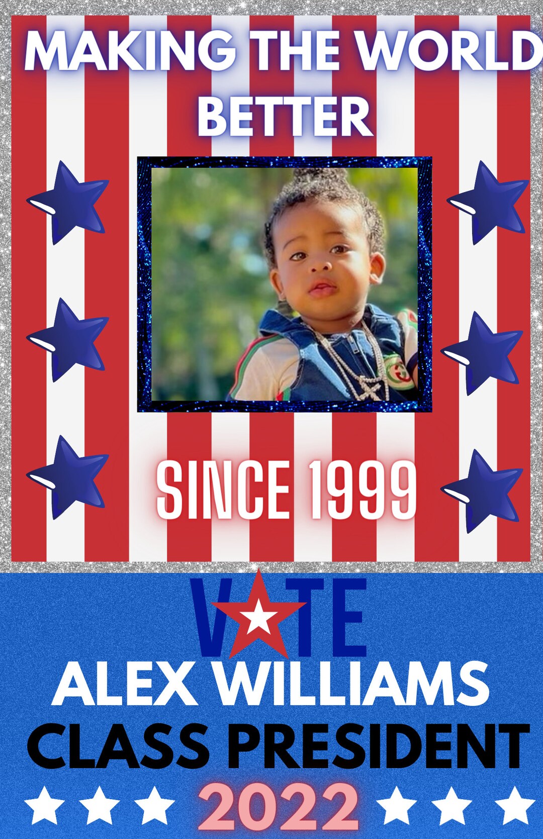 Election Campaign Poster, Class Voting Flyer, Class President, Vice ...