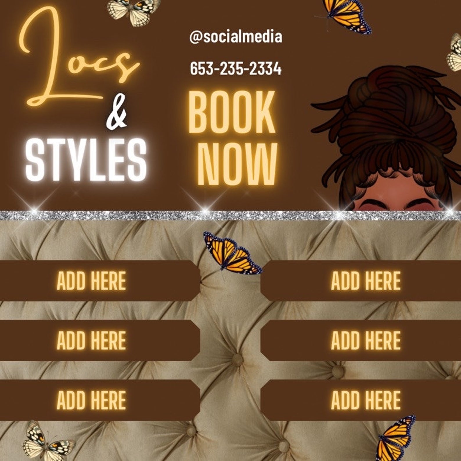 Locs & Styles Flyer social Media Dread Locks Flyer hair - Etsy