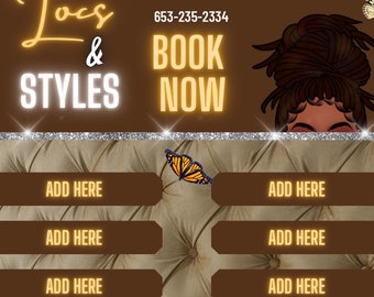 Locs & Styles Flyer ,social Media Dread Locks Flyer ,hair Flyer, Braids ...