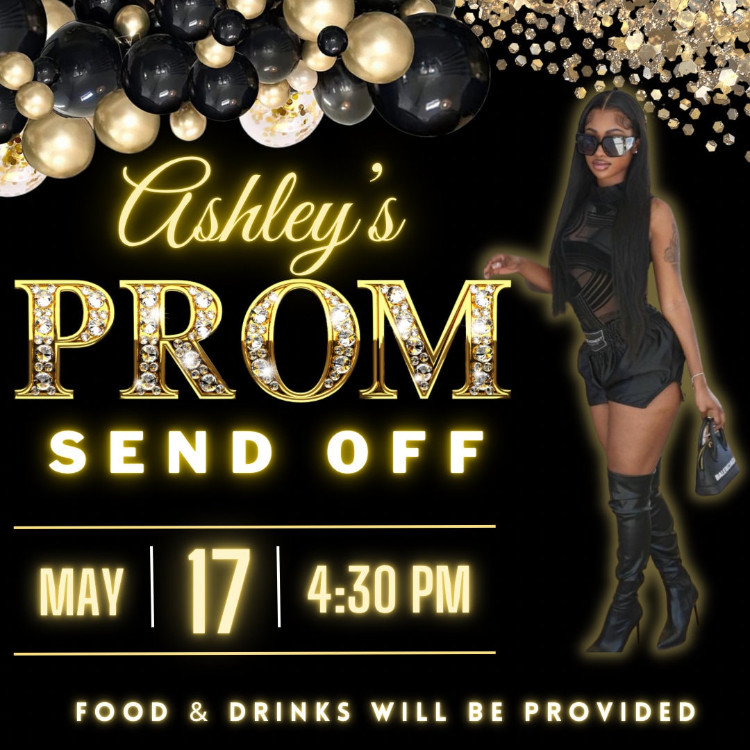 Prom Flyer, PROM Social Media Flyer, Black , Gold, Digital Download - Etsy