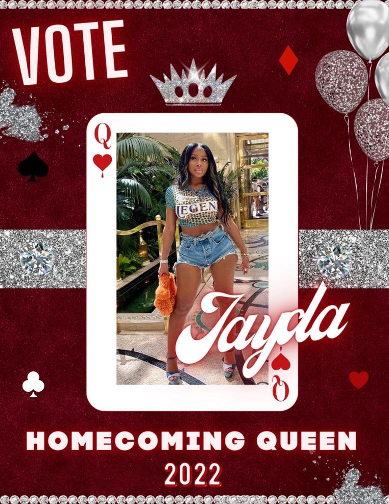 Vote Homecoming Queen Homecoming Prom Birthday Flyer - Etsy