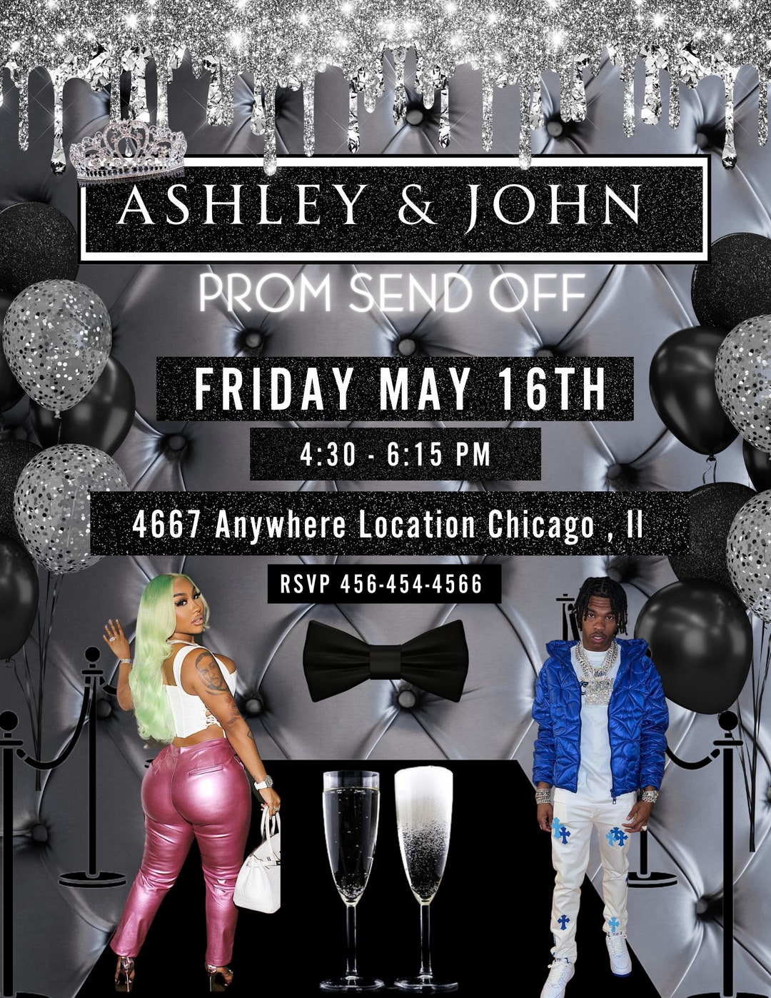 Prom Send off Invite , Digital Download - Etsy